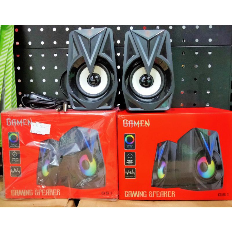 Jual GAMEN GS1 SPEAKER GAMING RGB LIGHT EFFECT | Shopee Indonesia