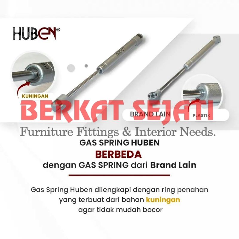 Jual Gas Spring HUBEN 100 N Pegas Hidrolik Jok Motor HUBEN 10 KG ...
