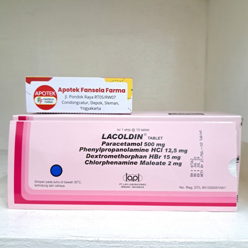 Jual Lacoldin tablet isi 10 tablet batuk flu pilek tidak berdahak ...