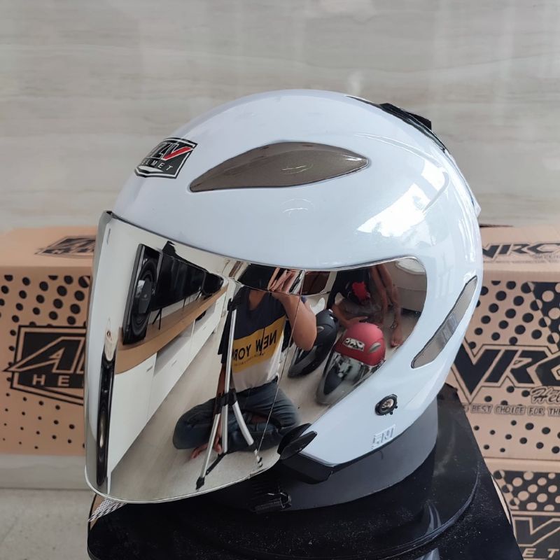 Jual HELM MLV / VRC GANTENG/ HELM ALV KACA IRIDIUM SOLID | Shopee Indonesia