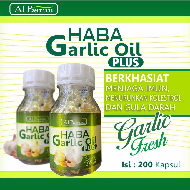 Jual Haba Garlic Oil Al Barru - isi 200 kapsul - 200 kps habba garlic ...