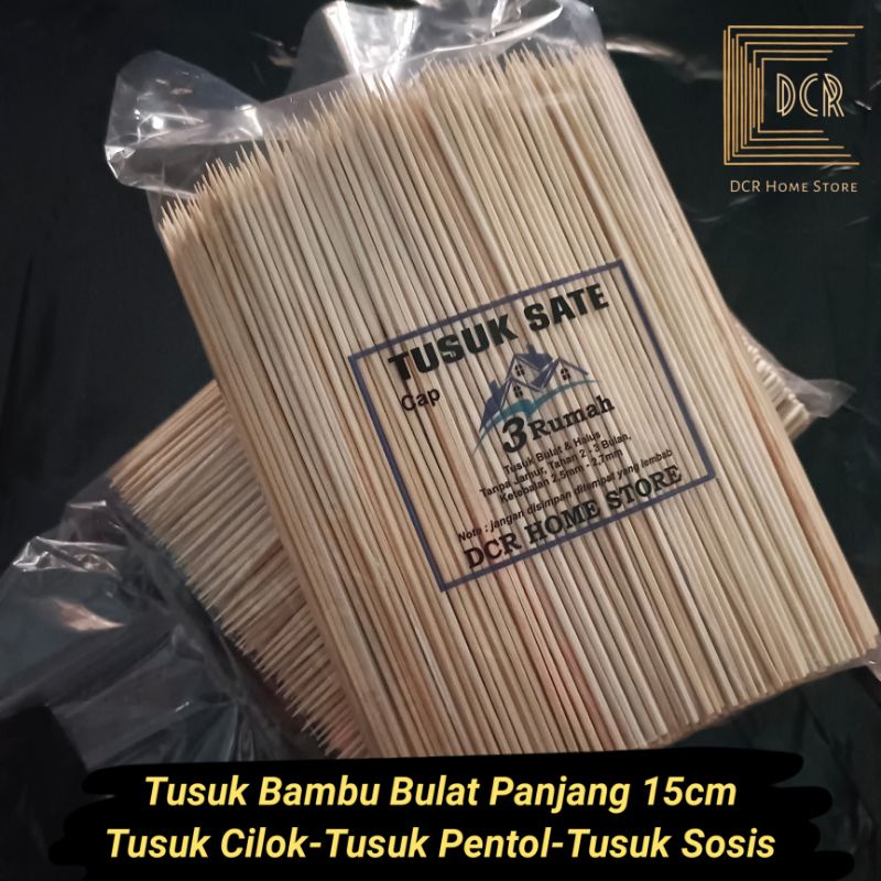 Jual Tusuk Sate Pentol Panjang 15cm Isi 1Kg/pack - Tusuk Bambu Termurah ...