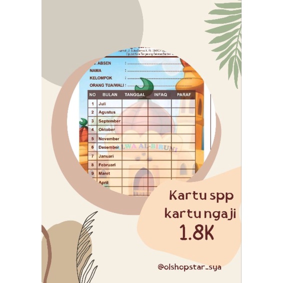 Jual kartu spp atau kartu ngaji | Shopee Indonesia