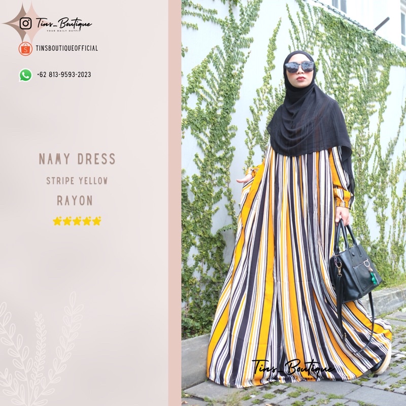 Jual nami stripe yellow | Shopee Indonesia