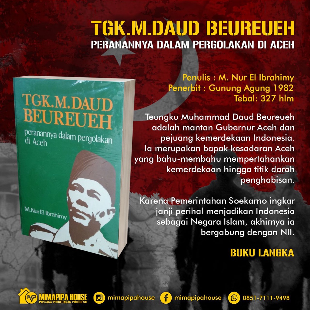 Jual TGK.M Daud Beureueh Peranannya Dalam Pergolakan Di Aceh | Shopee ...