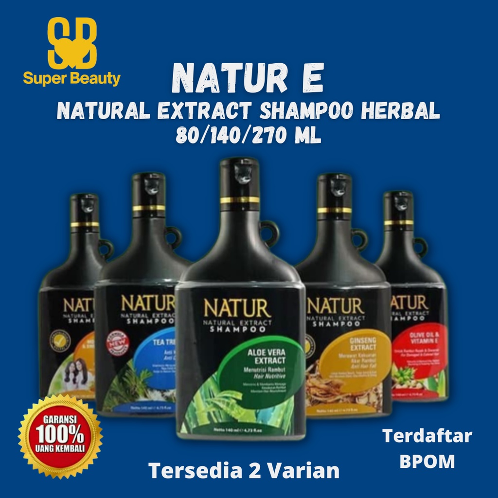 Jual NATUR Natural Extract Shampoo | Shampoo Herbal | Olive Oil ...
