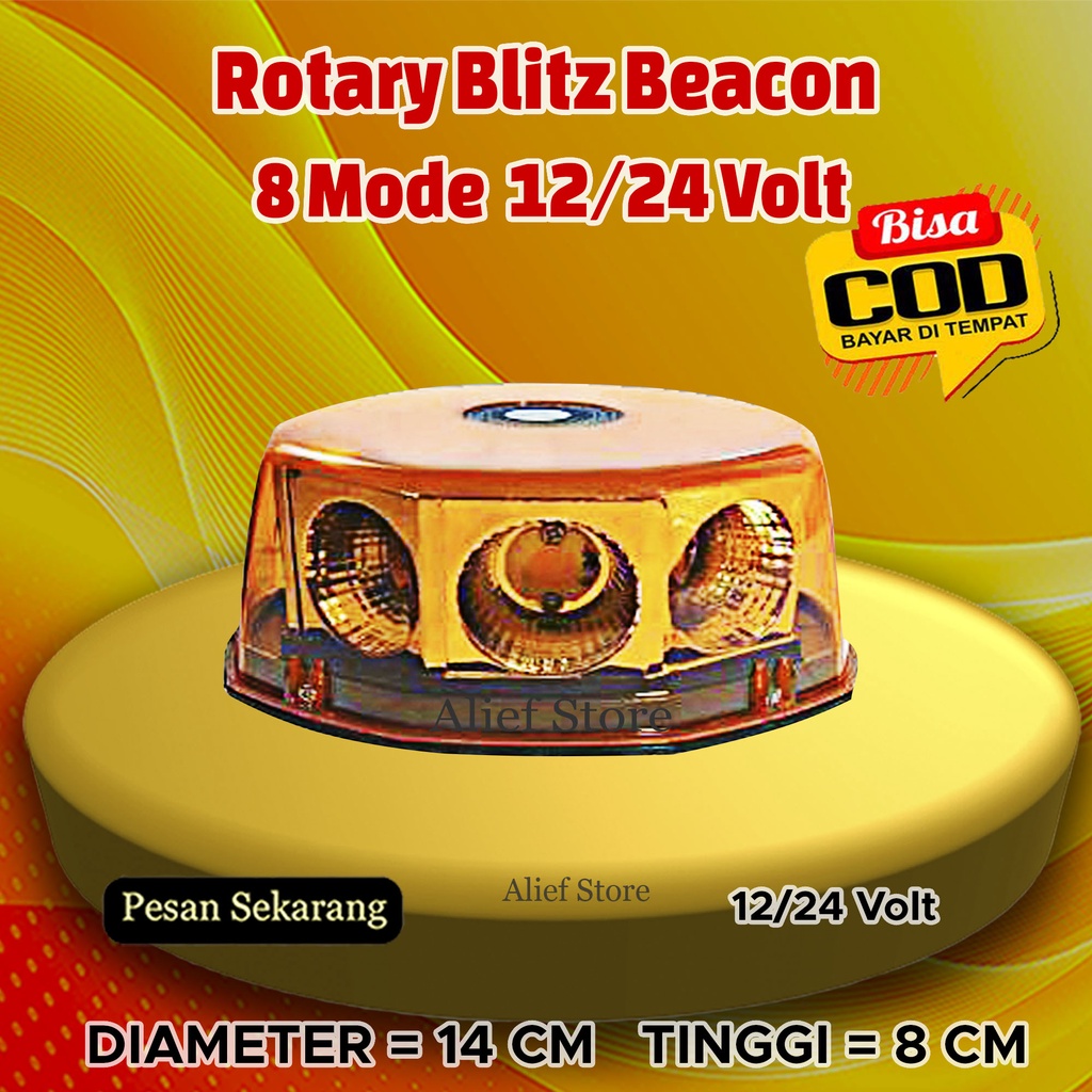 Jual Lampu Rotary Blitz Beacon 8 Mode | Shopee Indonesia