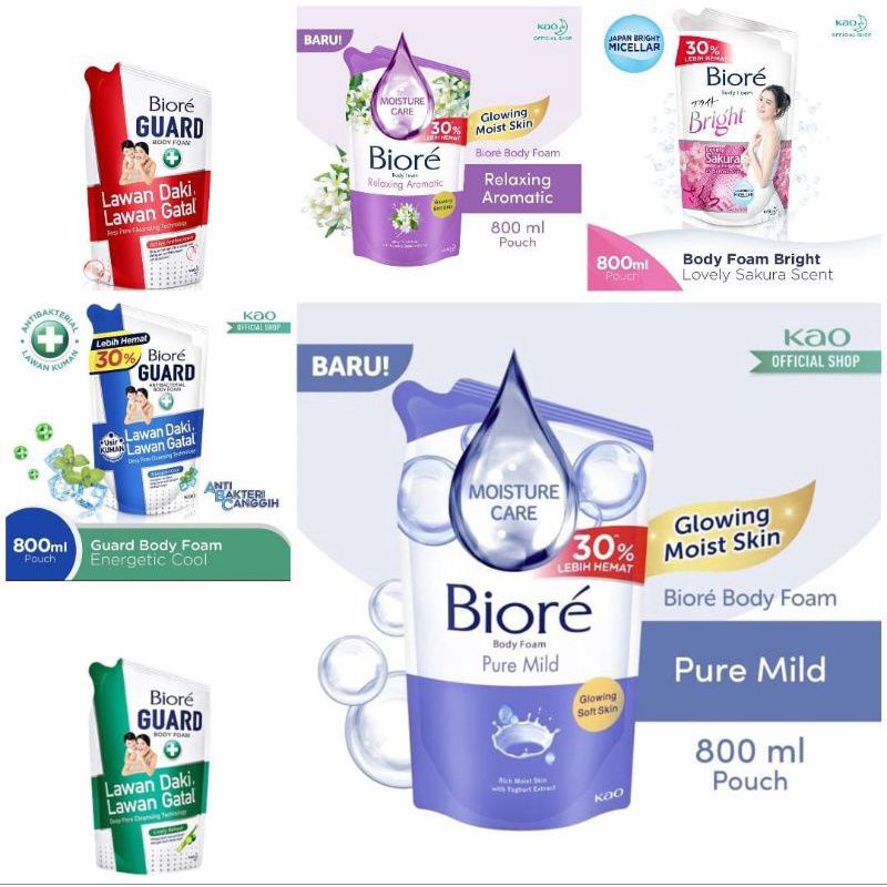 Jual biore body wash sabun cair refill 800ml | Shopee Indonesia