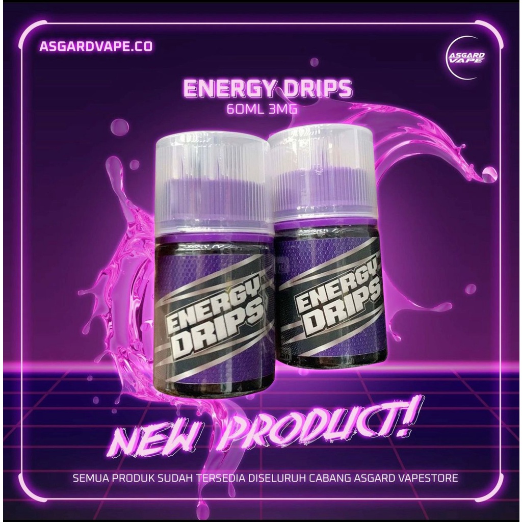 Jual Energy Drips Liquid Free Base Fruity 60ml / 3MG | Shopee Indonesia