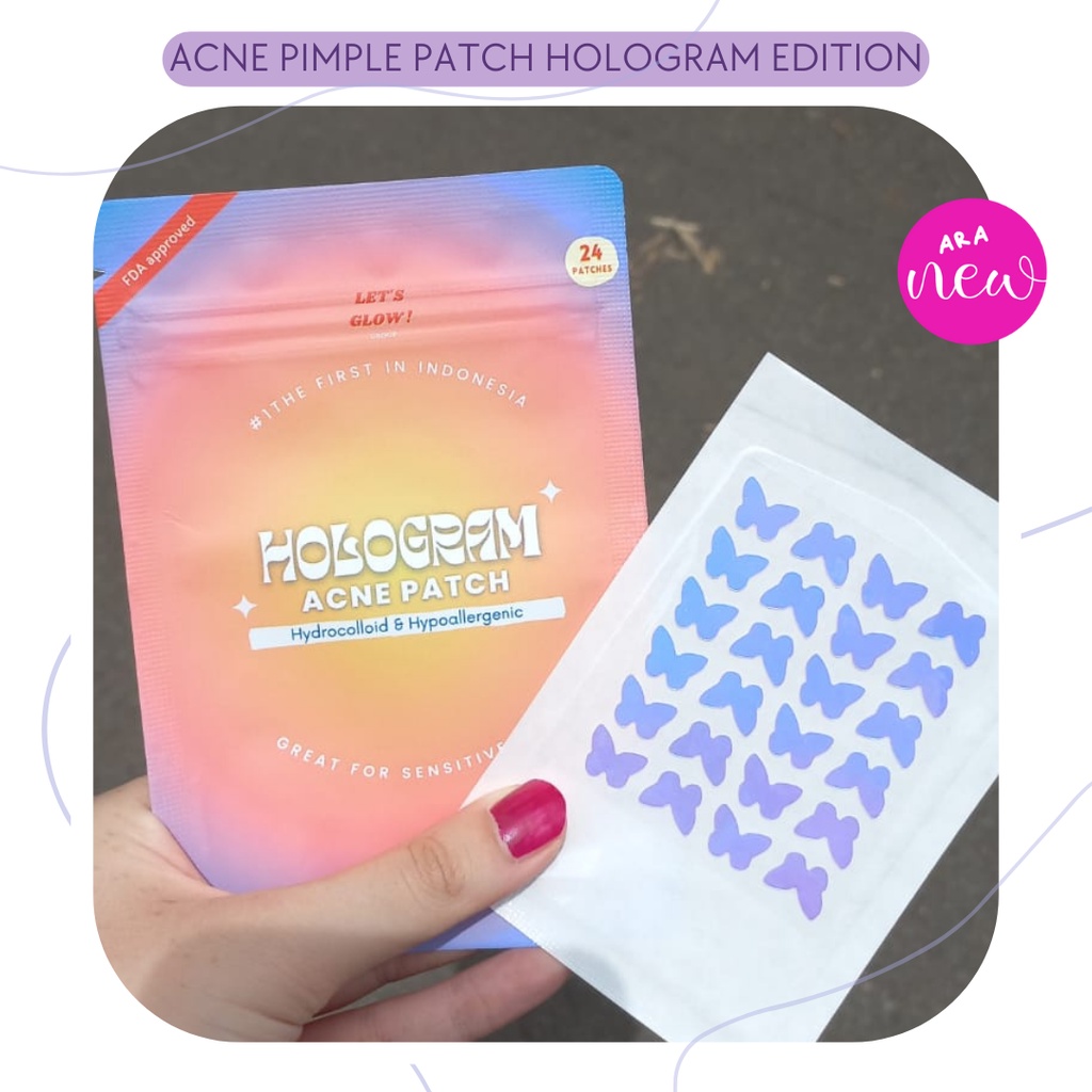 Jual LETS GLOW Acne Pimple Patch HOLOGRAM Edition - isi 24pcs | Shopee ...