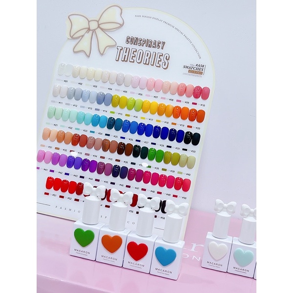 Jual [READY STOCK] SANSU Macaron series 58 colors set nail gel free ...