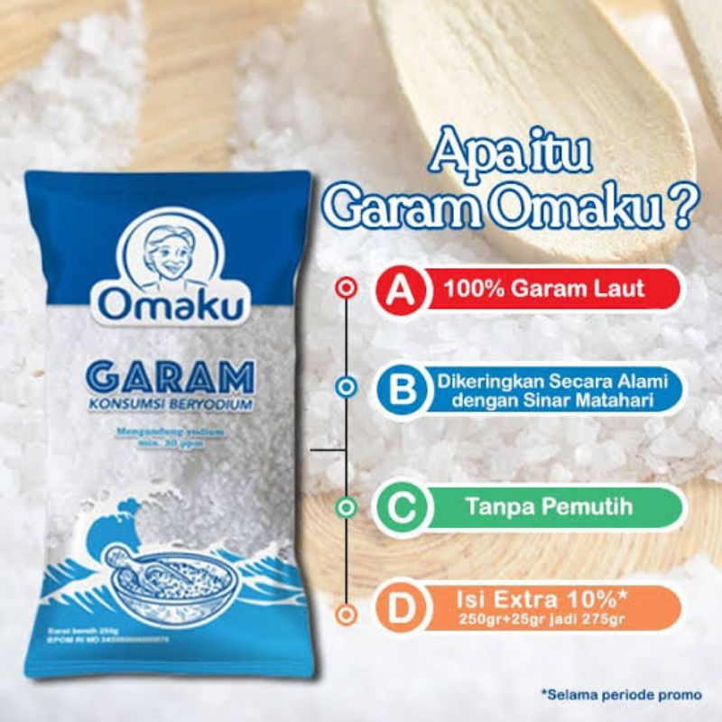 Jual garam halus omaku (250 gr) | Shopee Indonesia