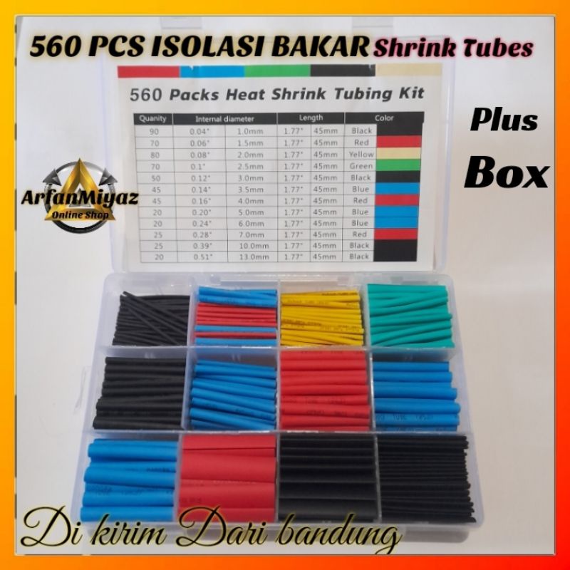 Jual Isolasi Bakar//Solasi Bakar Sambungan Kabel Isi 164 pcs/ 328 pcs ...