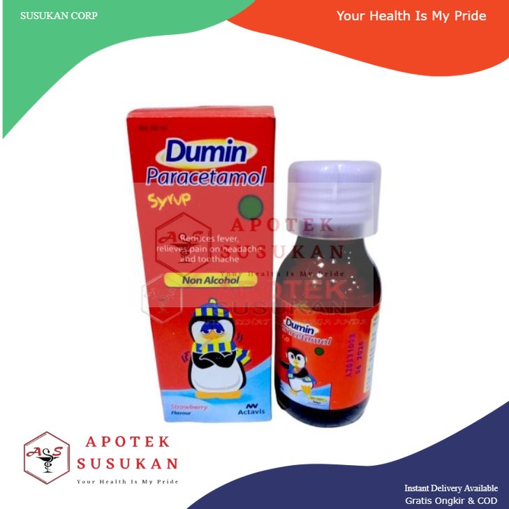 Jual Dumin Sirup Paracetamol 60 ml Penurun Demam Panas Anak | Shopee ...