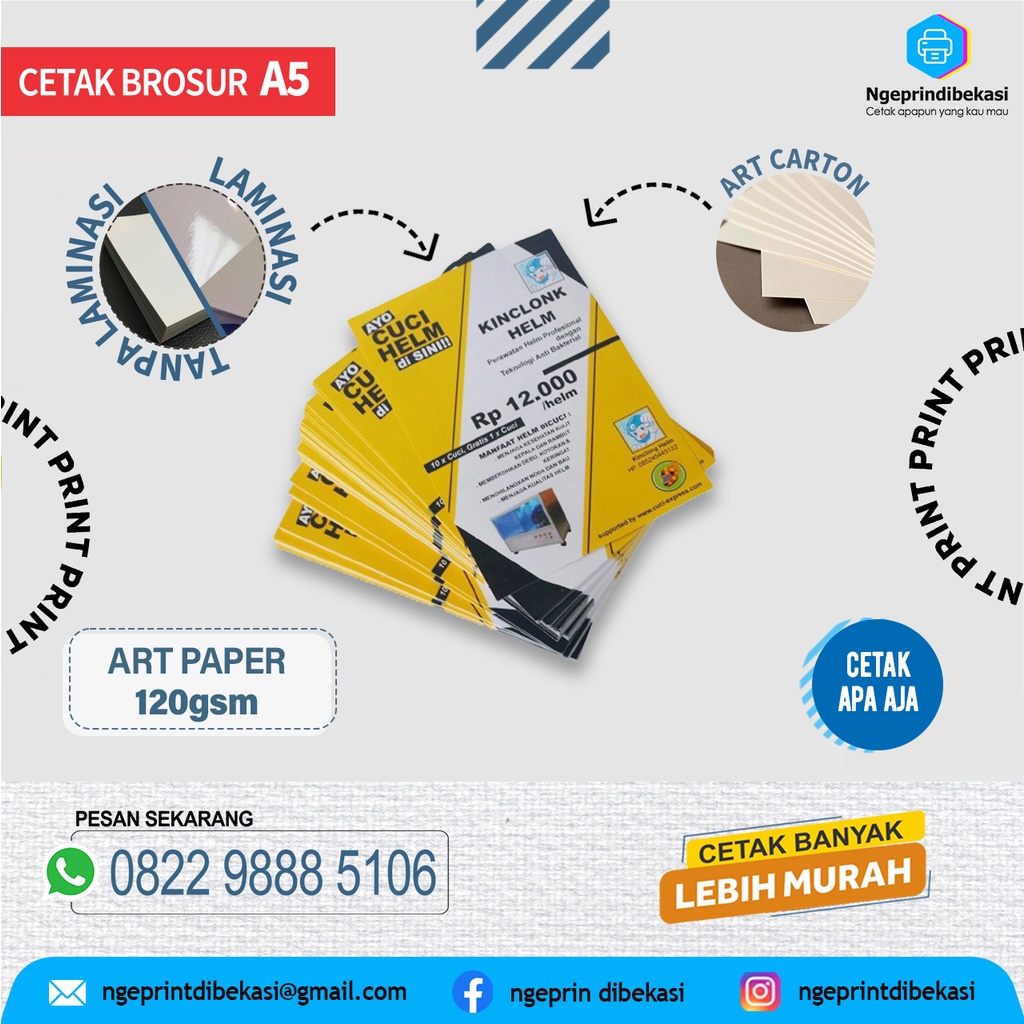Jual CETAK BROSUR PRINT BROCHURE CUSTOM UKURAN A6 | Shopee Indonesia