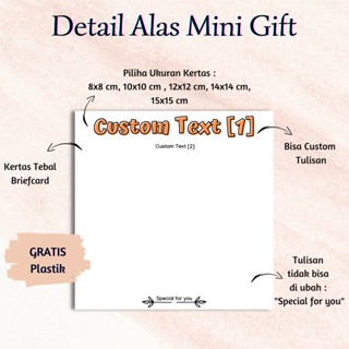 Jual (Bisa Custom Tulisan) Alas Kertas Mini Gift Viral Gemes / Kertas ...