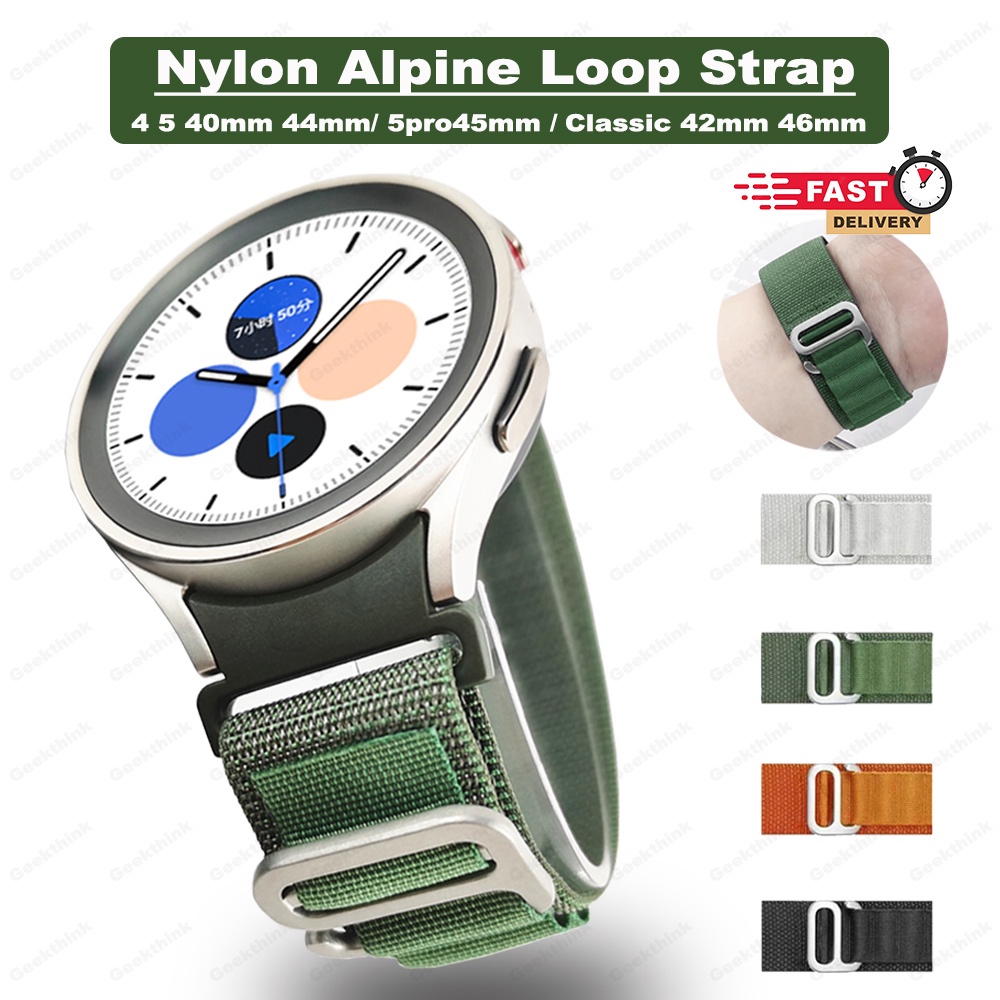 Jual Alpine Loop Nylon Strap for Samsung Watch 3 4 5 4 44mm 40mm Watch ...
