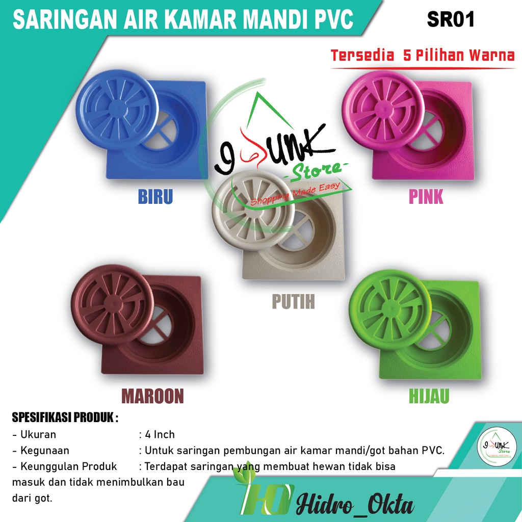 Jual Saringan Air Kamar Mandi PVC / Saringan GOT / Floor Drain | Shopee ...