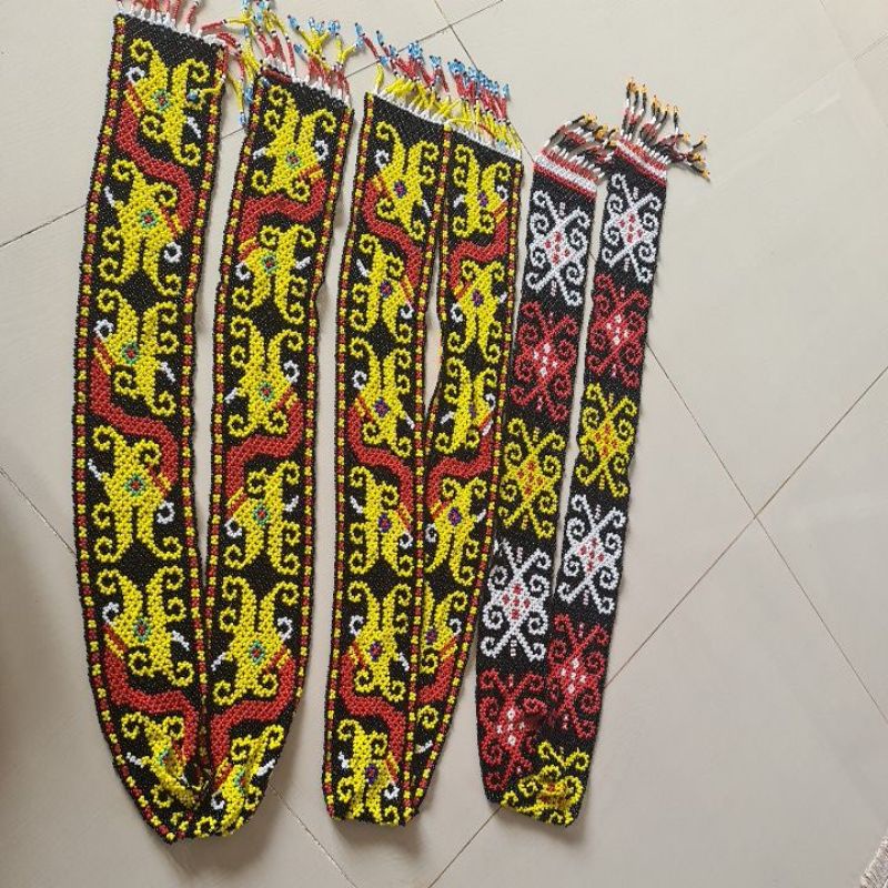 Jual Syal MANIK khas suku DAYAK KALIMANTAN KWALITAS TERBAIK WARNA khas ...