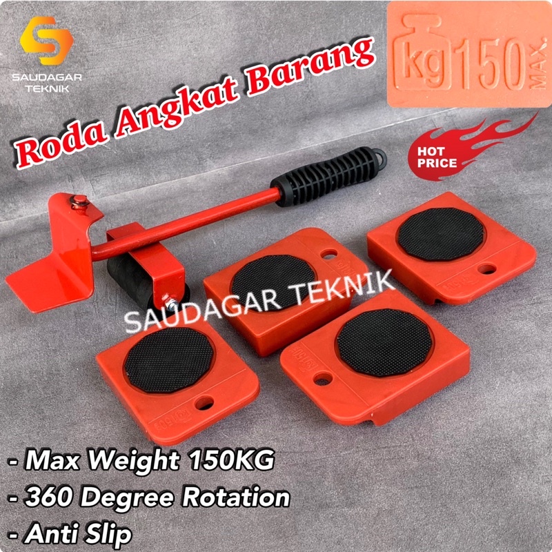 Jual Roda Angkat Barang Alat Bantu Angkat Kulkas Meja Ranjang Lemari ...