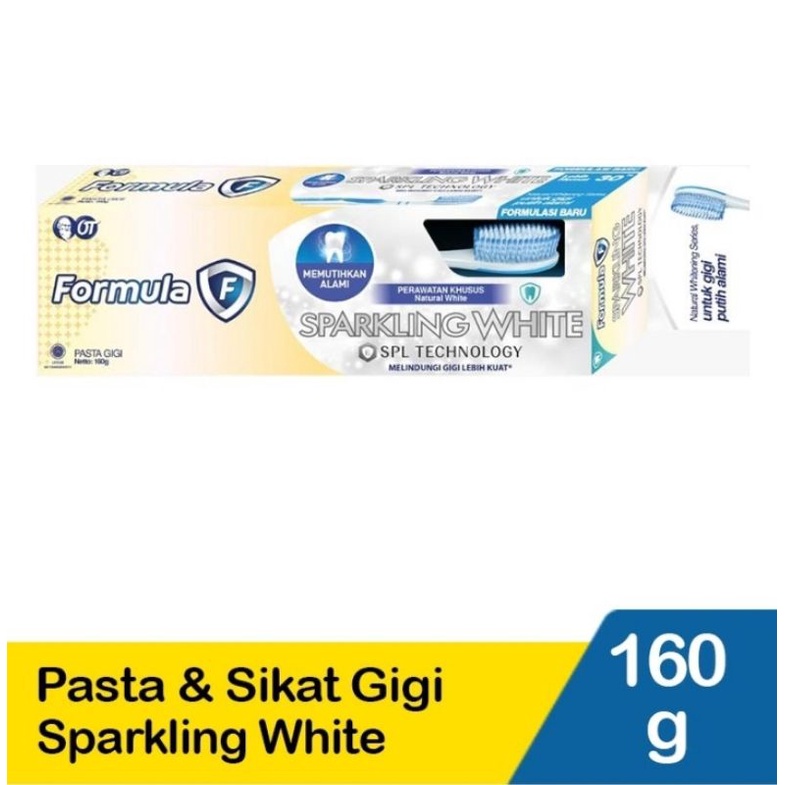 Jual Pasta gigi formula sparkling white 160g free sikat gigi | Shopee ...