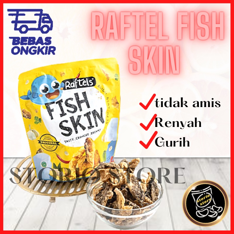 Jual Fish Skin Snack Keripik Kulit Ikan Asli Terenak Raftels | Shopee ...