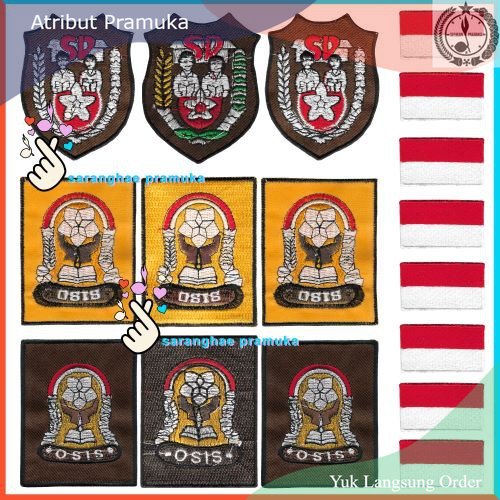 Jual Atribut Osis SD Bordir Bendera Merah Putih Seragam Osis SMP SMA ...