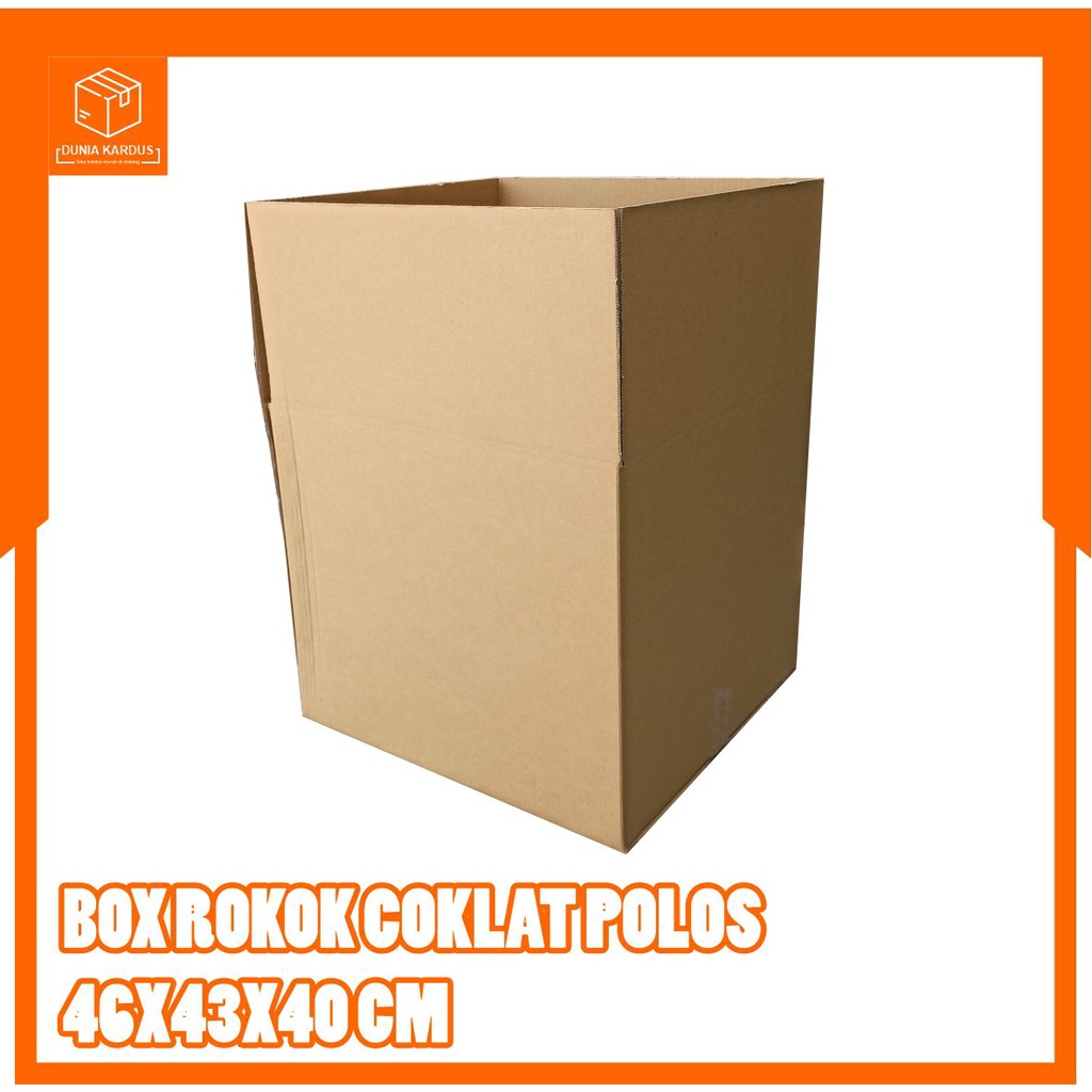 Jual Kardus Box Rokok Coklat Polos 46x43x40 cm | Bahan Tebal | Box ...