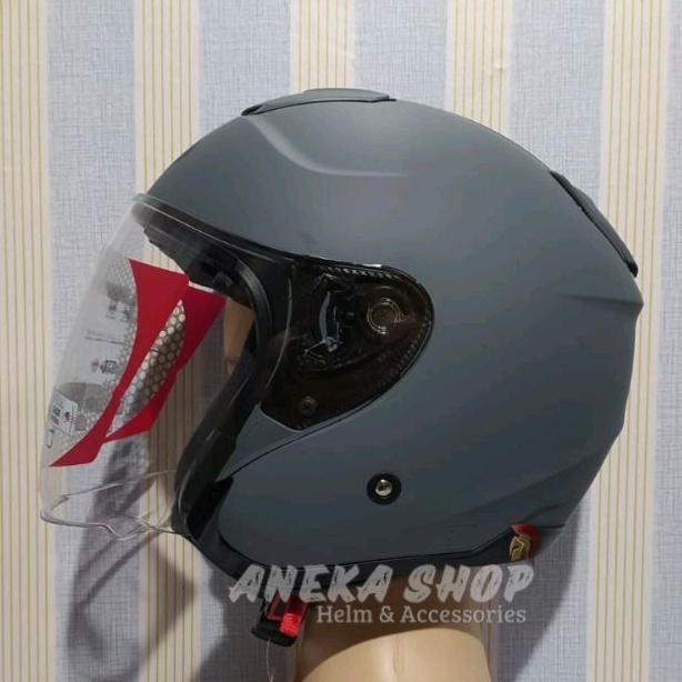 Jual HELM KYT KYOTO R SOLID GORILLA GREY DOFF | SINGLE VISOR | HELM SNI ...