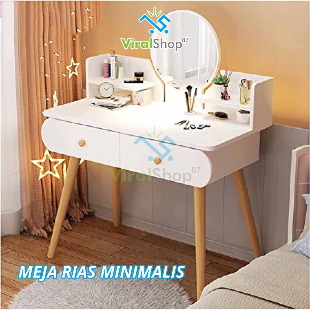 Jual Meja Kosmetik Kayu Minimalis Meja Rias Modern Tolet Dressing Table ...