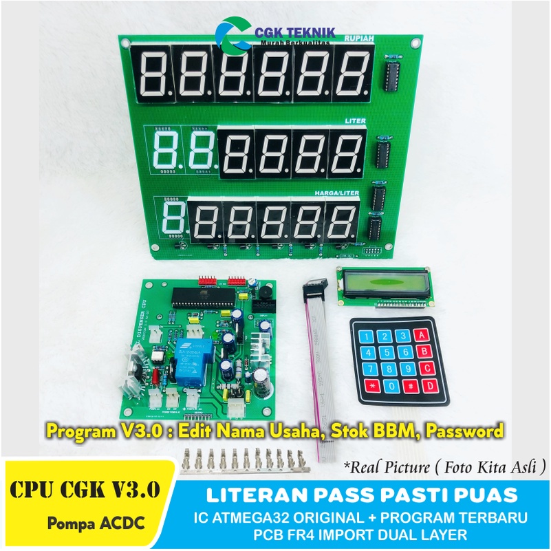Jual CGK TEKNIK - PAKET CPU PERTAMINI POM MINI CGK V3.0 ACDC + KEYPAD MEMBRANE + LCD1602 ...