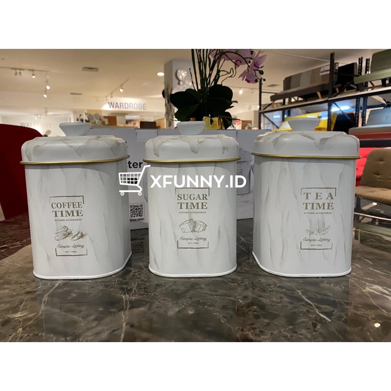 Jual INFORMA CANISTER SET OF 3 TEMPAT GULA KOPI TEH FOOD GRADE,CUTLERY ...