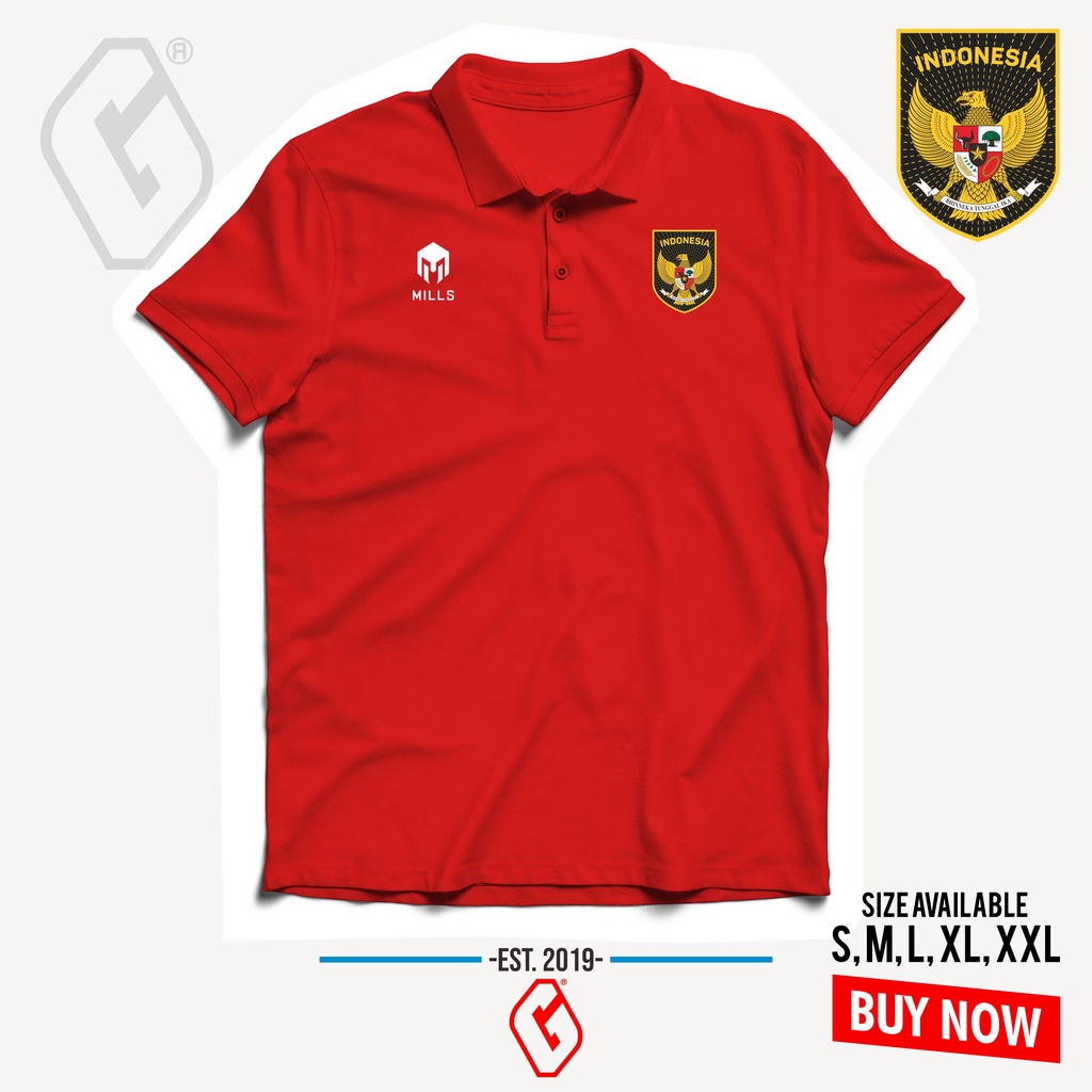 Jual polo shirt timnas indonesia / baju kerah indonesia aff bola ...