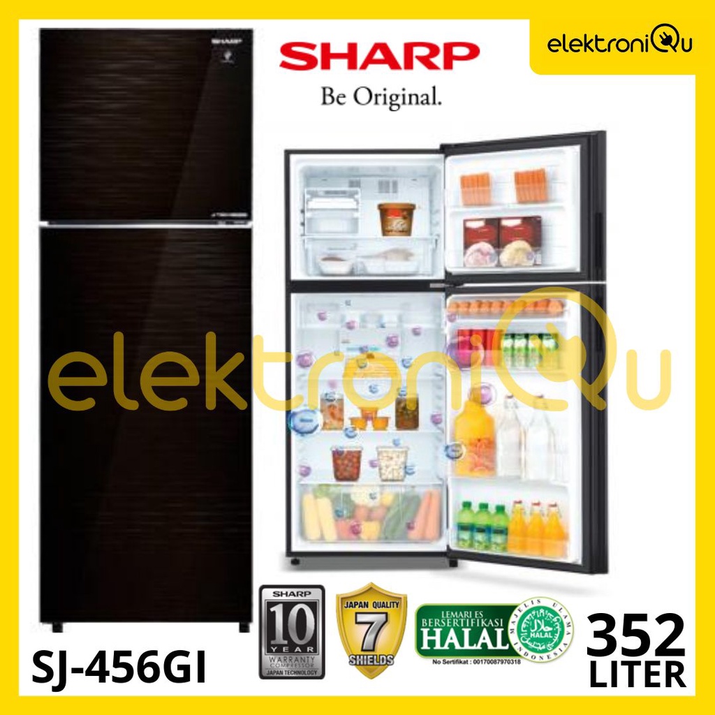 Jual LEMARI ES / KULKAS SHARP 2 PINTU SJ-456GI MK - J-TECH INVERTER | Shopee Indonesia