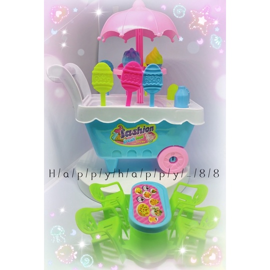 Jual Mainan Anak Gerobak Dorongan Es Krim/Mainan Anak Ice Cream Stroler Set/Mainan anak/Ice ...
