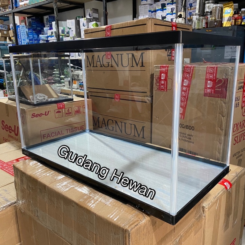 Jual GEX 60 CM HITAM - 60x30x35 CM - AQUARIUM IKAN - TEMPAT IKAN | Shopee Indonesia