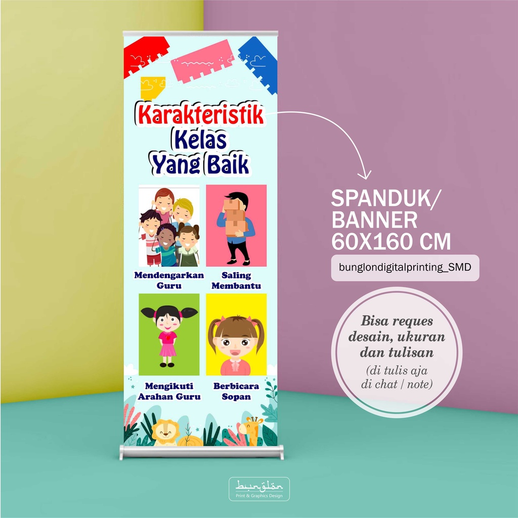 Jual Spanduk, Banner Karakteristik Kelas Yang Baik, Pedoman Ruang Kelas ...