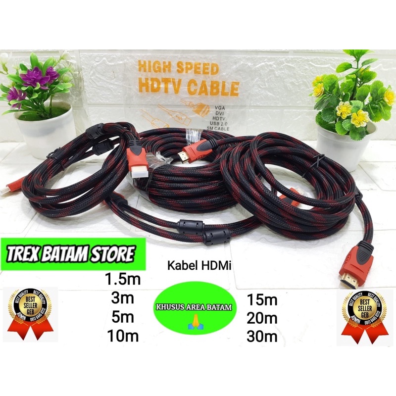 Jual KABEL HDMI 20M GOLD PLAT HIGH SPEED HDTV FOR TV LAPTOP PC STB ...