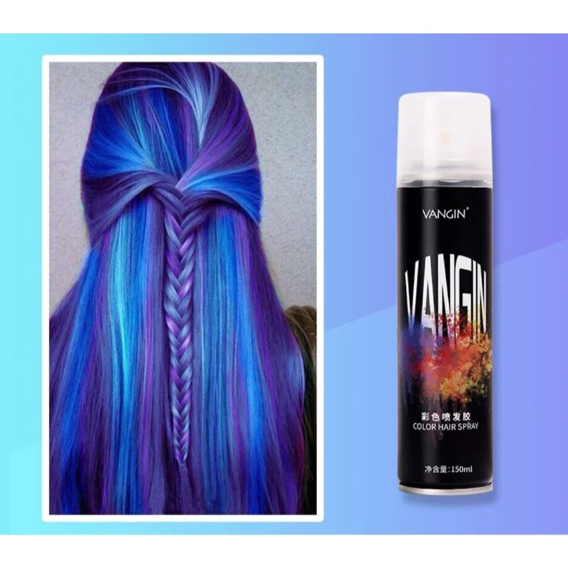 Jual Vangin 150ml Colour Hair Spray Temporary Cat Rambut Semprot ...