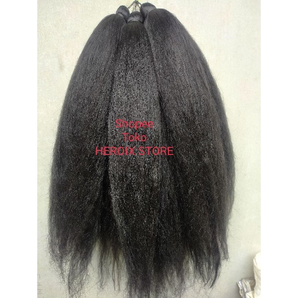 Jual Rambut Cemara Hitam polos/cemara hitam 70cm | Shopee Indonesia