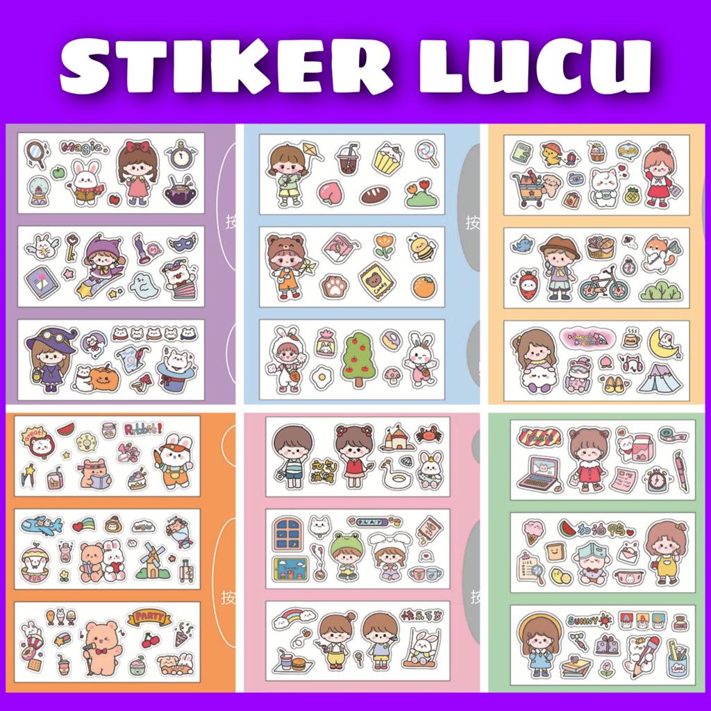 Jual 4LEMBAR STIKER BOTOL MINUM / STICKER LUCU TEMPEL STIKER ANTI AIR ...