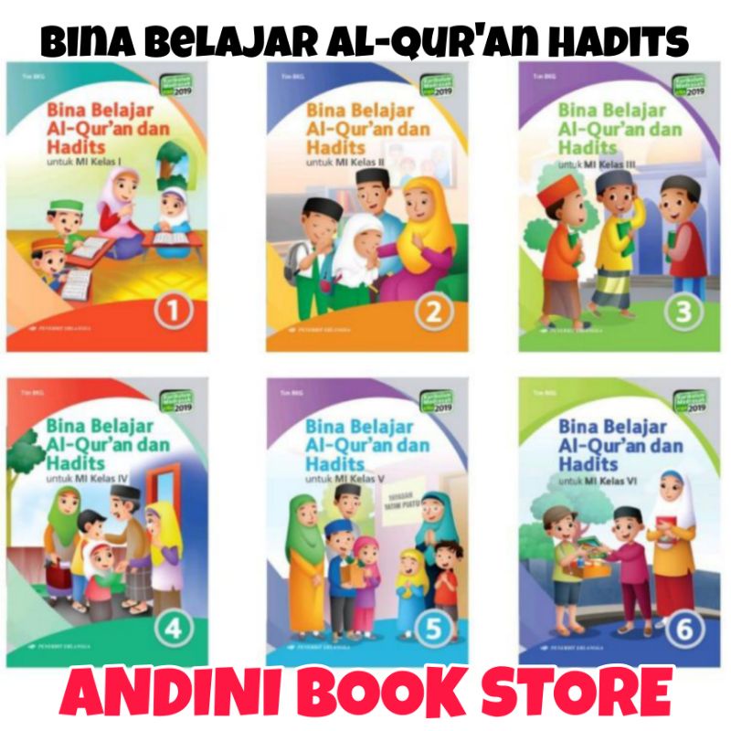 Jual Buku Bina Belajar Al Quran Dan Hadits Kelas 1 2 3 4 5 6 Mi Kma