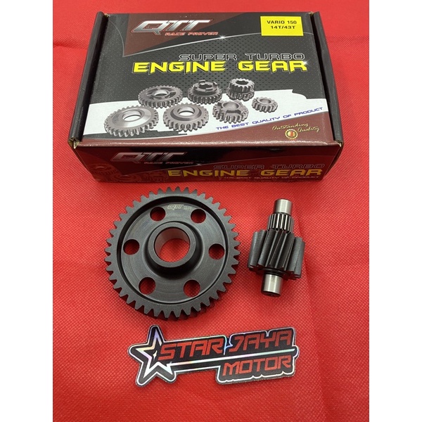 Jual GEAR BOX RASIO QTT VARIO 125 150 PCX 150 CBU GIGI RATIO | Shopee ...