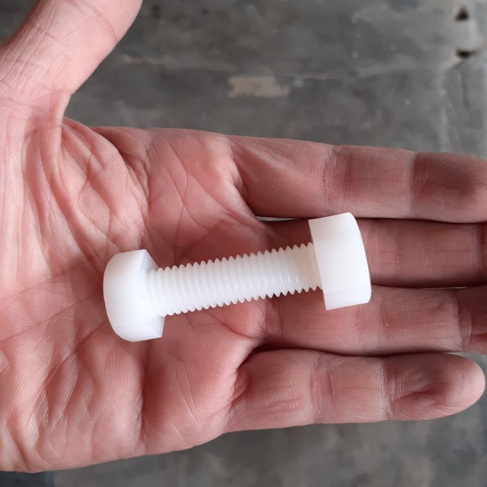 Jual Baut plastik M12 x 50mm baut nilon mur nylon anti karat | Shopee ...