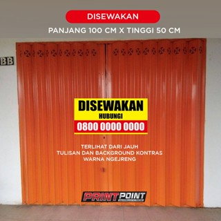Jual SPANDUK BANNER KIOS RUKO INI DISEWAKAN DIKONTRAKAN BESAR JELAS ...