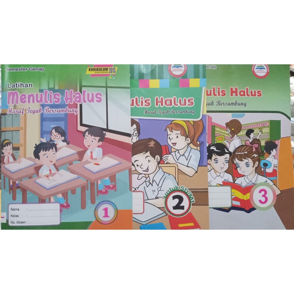 Jual Buku Latihan Menulis Halus Huruf Tegak Bersambung Kelas 1-3 SD/MI ...