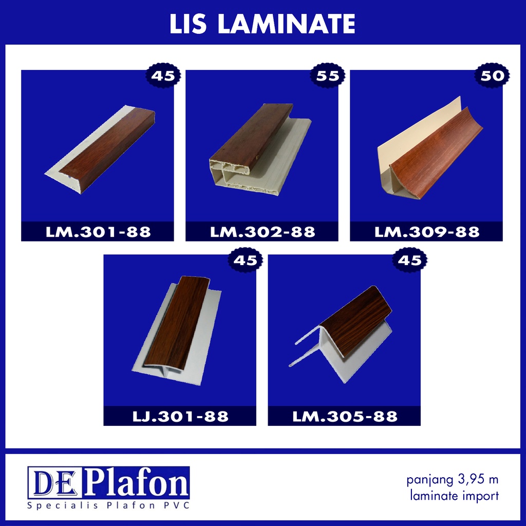 Jual De Plafon - LIS PVC / LIST PVC LAMINATE IMPORT PINGGIR SIKU ...