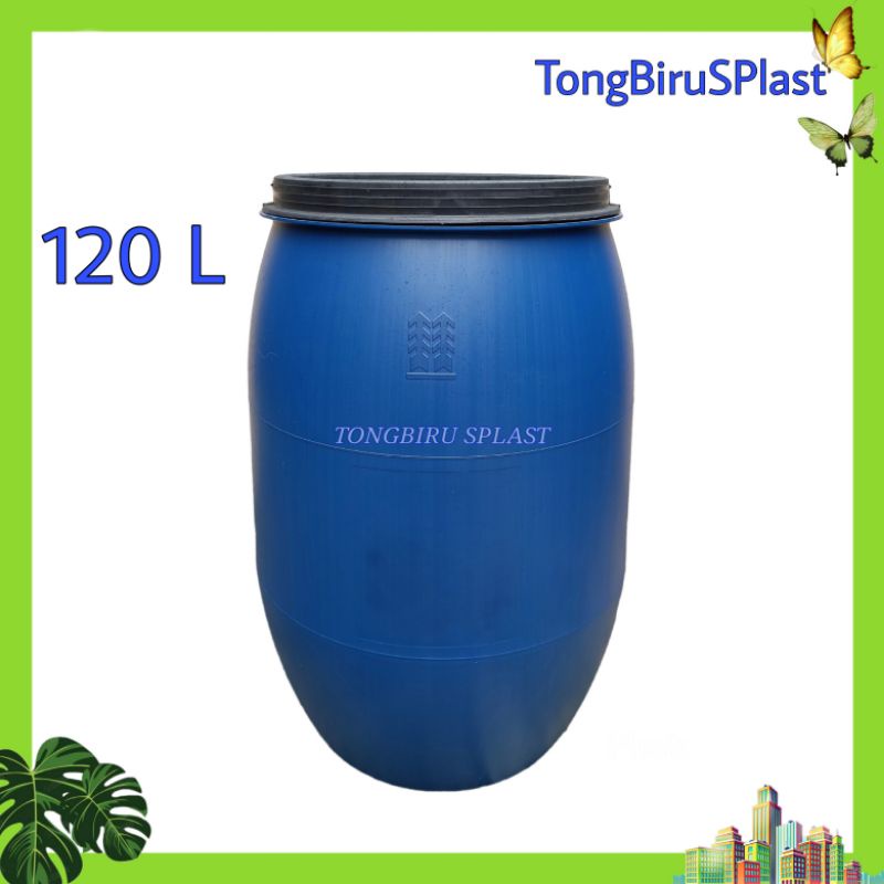 Jual Tempat Sampah 120L/Tong Biru/Tong air Biru/Tong komposter/TEBAL&KUAT 120L | Shopee Indonesia