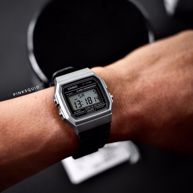 Jual CASIO F 91WM - 1B Black Dark Grey | Shopee Indonesia