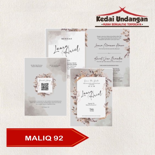 Jual Blangko Undangan Pernikahan Maliq 92 Terbaru Harga Murah | Shopee Indonesia